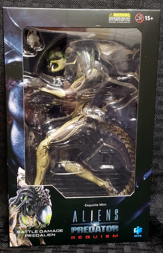 Hiya Toys AvP Aliens vs Predator Battle Damage Predalien 1/18 Scale ...